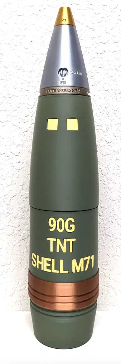 US 90mm Tank Shell with Realistic Printed Text by Rexi Labs MakerWorld ...
