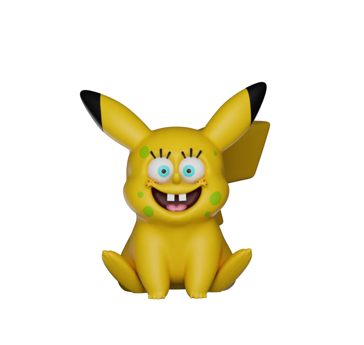 Cursed Pikachu SpongeBob SquarePants by SnK3DD MakerWorld: Download ...