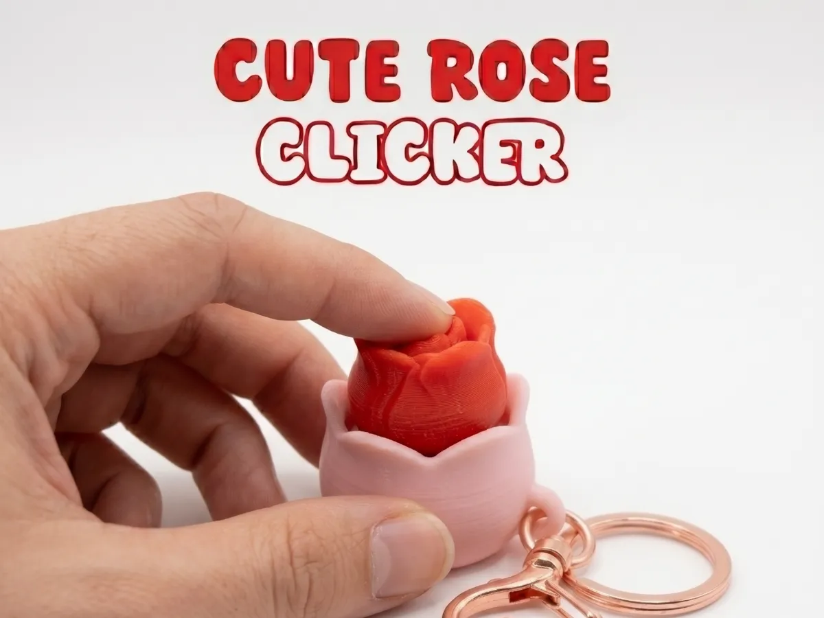 Cute Rose Fidget Clicker - Free 3D Print Model - MakerWorld