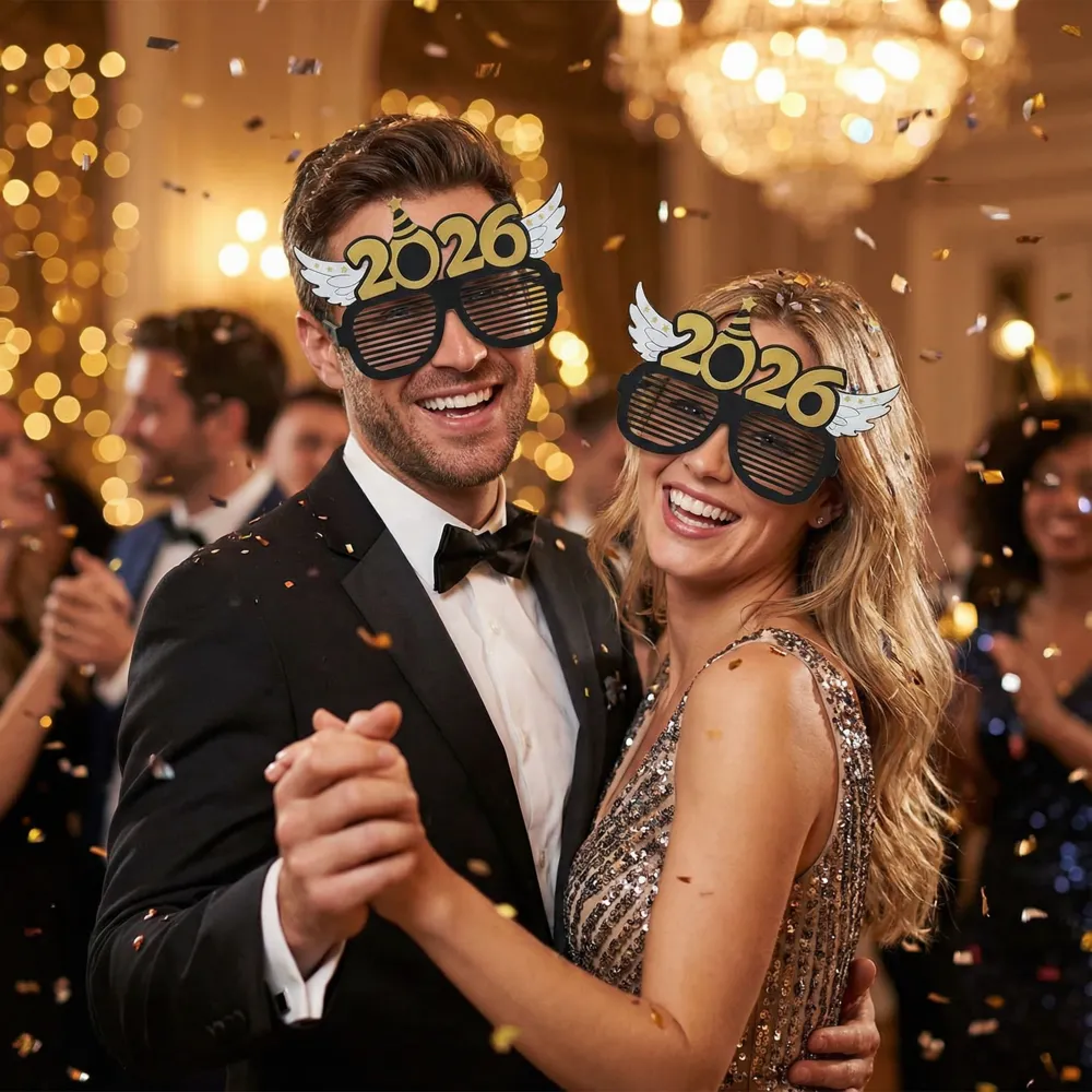 2026 New Year's Glasses with Wings - Free 3D Print Model - MakerWorld