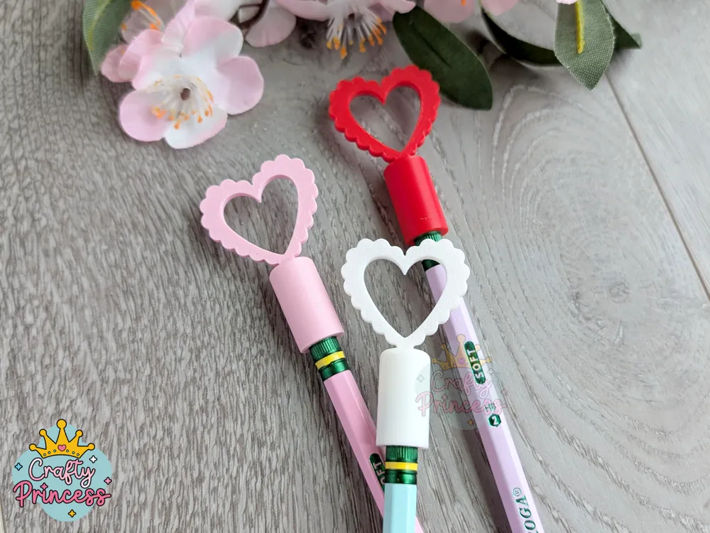 Heart Pencil Topper by Crafty Princess - MakerWorld