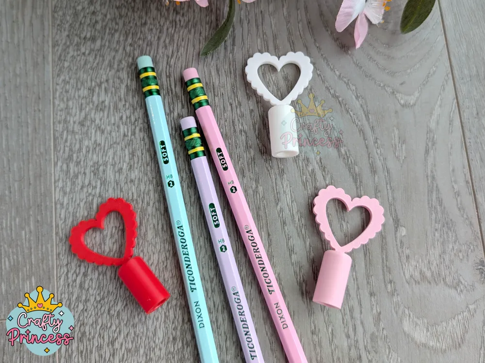 Heart Pencil Topper - Free 3D Print Model - MakerWorld