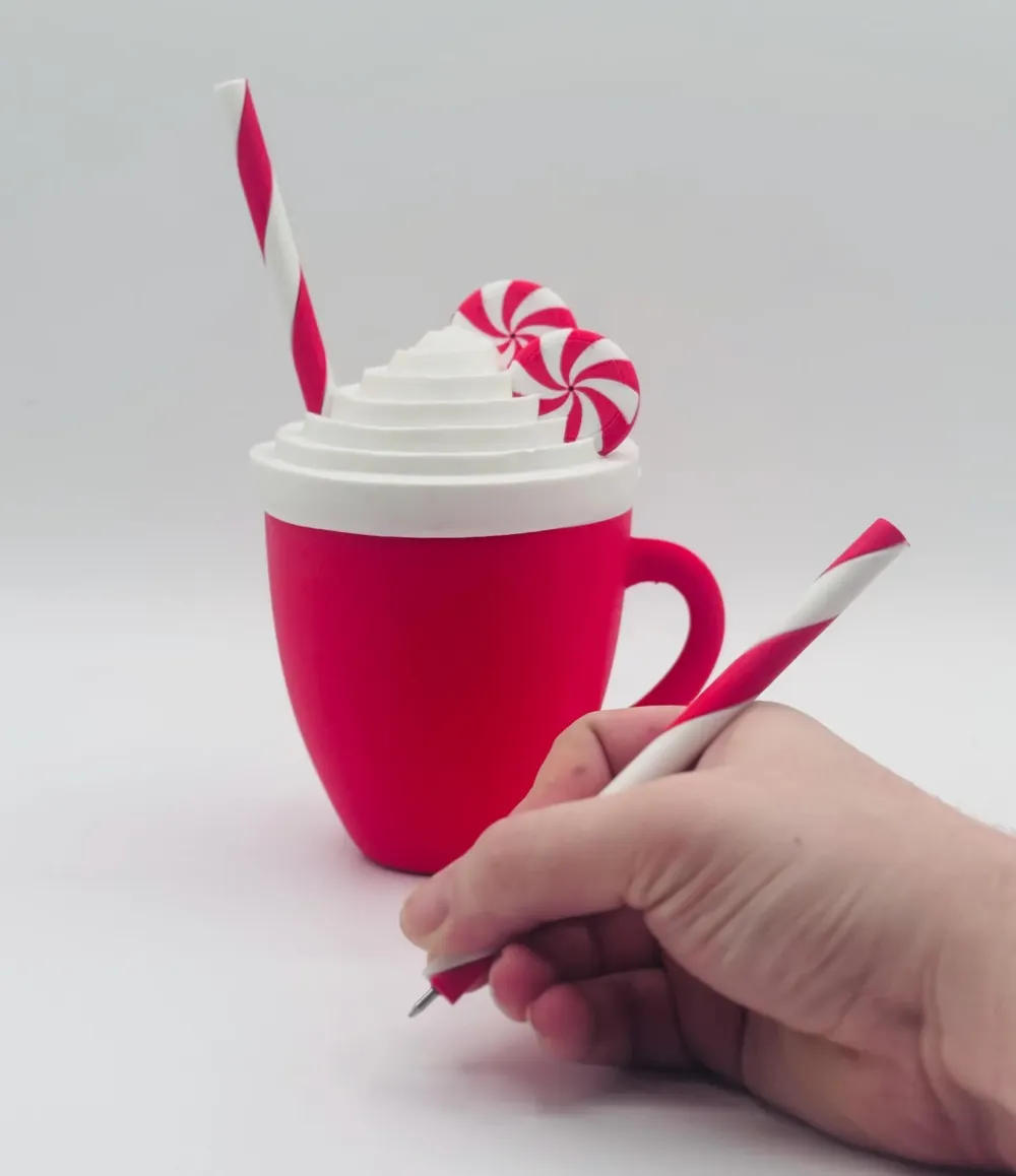 Functional Peppermint Hot Cocoa - Free 3D Print Model - MakerWorld
