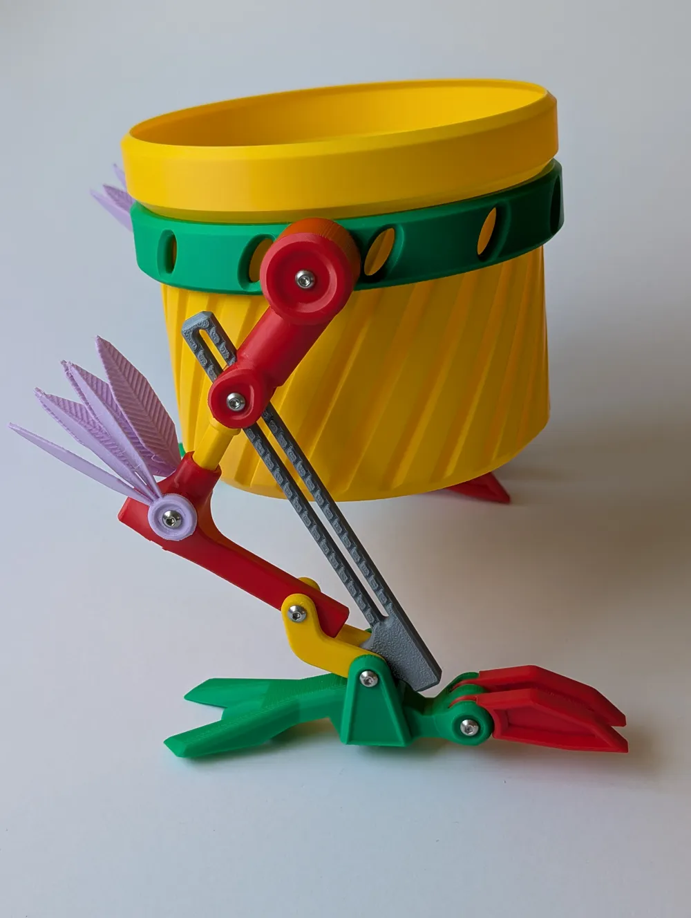 "Cluckulus Prime" - Mech-chicken desktop organizer - Free 3D Print ...