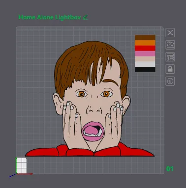 Kevin McCallister - Shock - Lightbox by Love Prints - MakerWorld