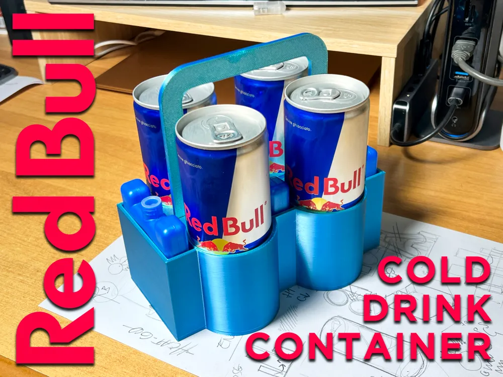 Cold energy drink container by PSG by Isi Serrati - MakerWorld
