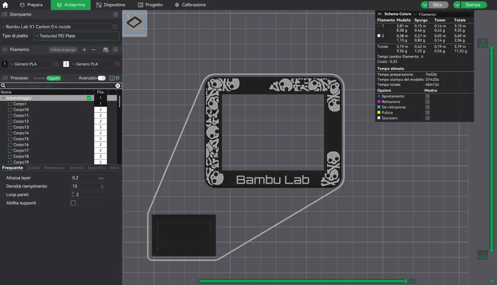 A1 Skull Screen Cover by G3D Lab - MakerWorld