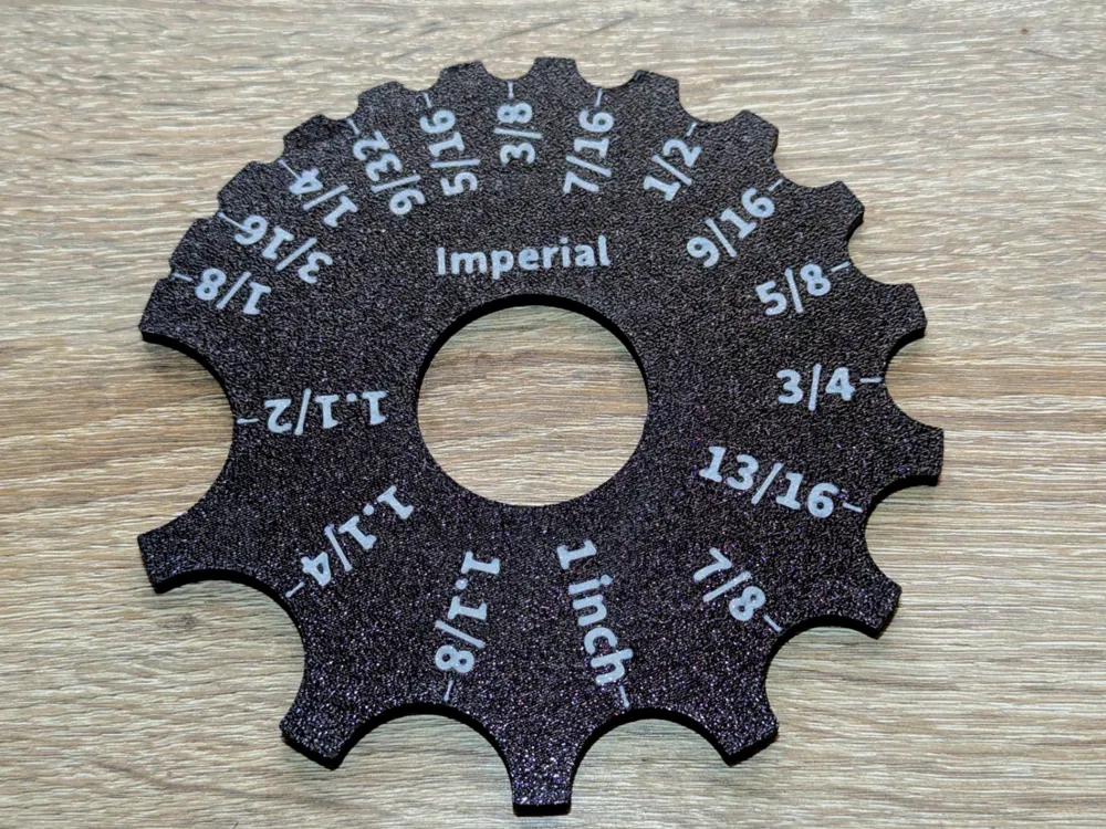 Imperial Round Bar / Rod Gauge with common sizes by StampyDriver ...