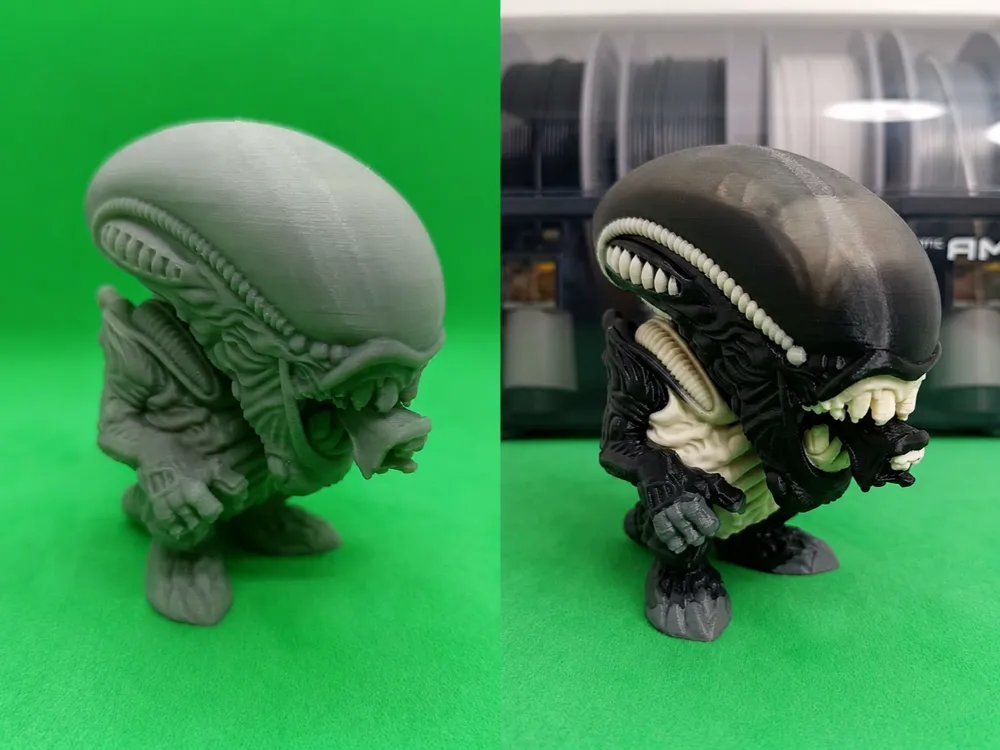 Chibi Xenomorph Figure Stylized 3D Alien Fanart - Free 3D Print Model ...