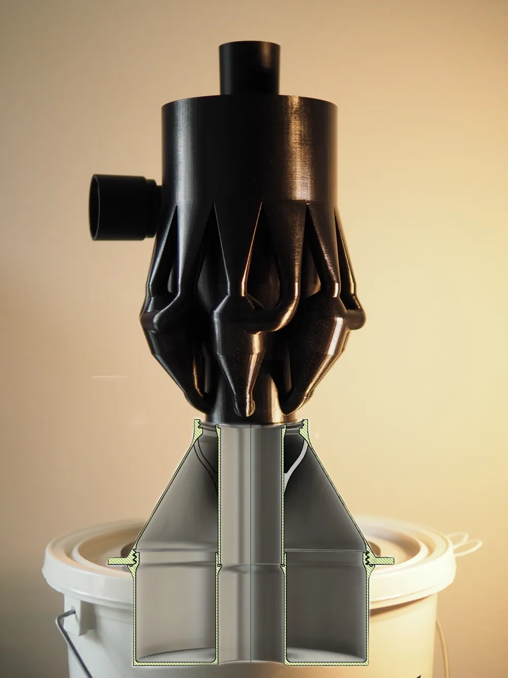 Vacuum dust collector big container second stage - Free 3D Print Model ...
