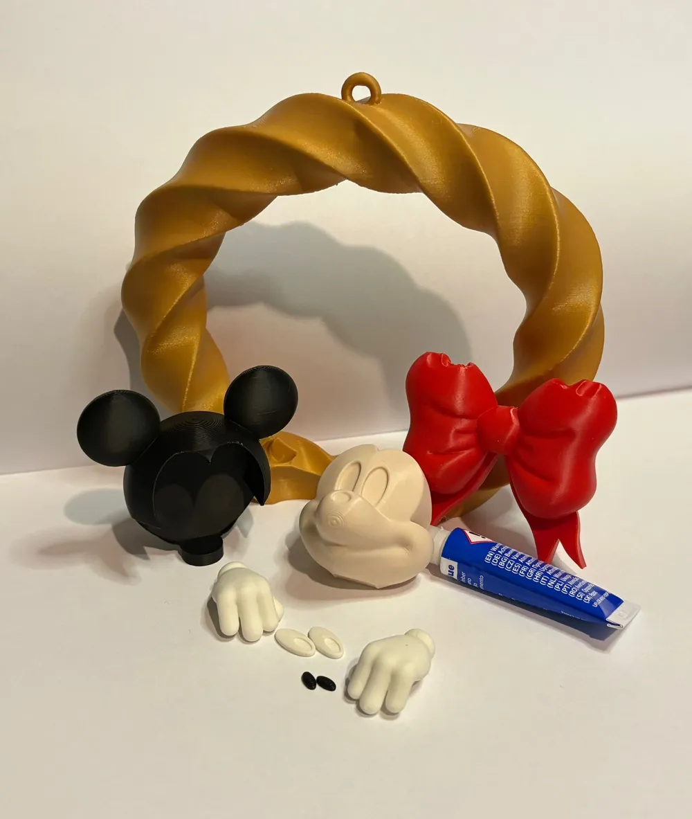 CLASSIC 1928 MICKEY-STYLE WREATH NO AMS - Free 3D Print Model - MakerWorld