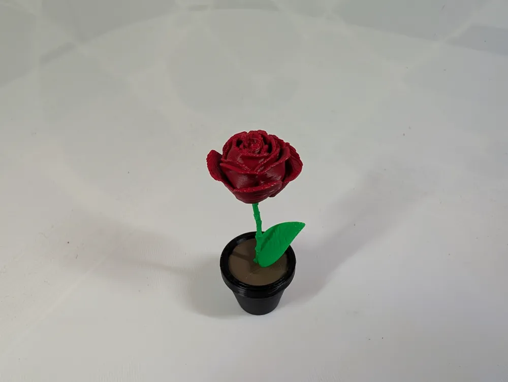 Cute Little Desk Flower (Rose) by sidbarret007 - MakerWorld