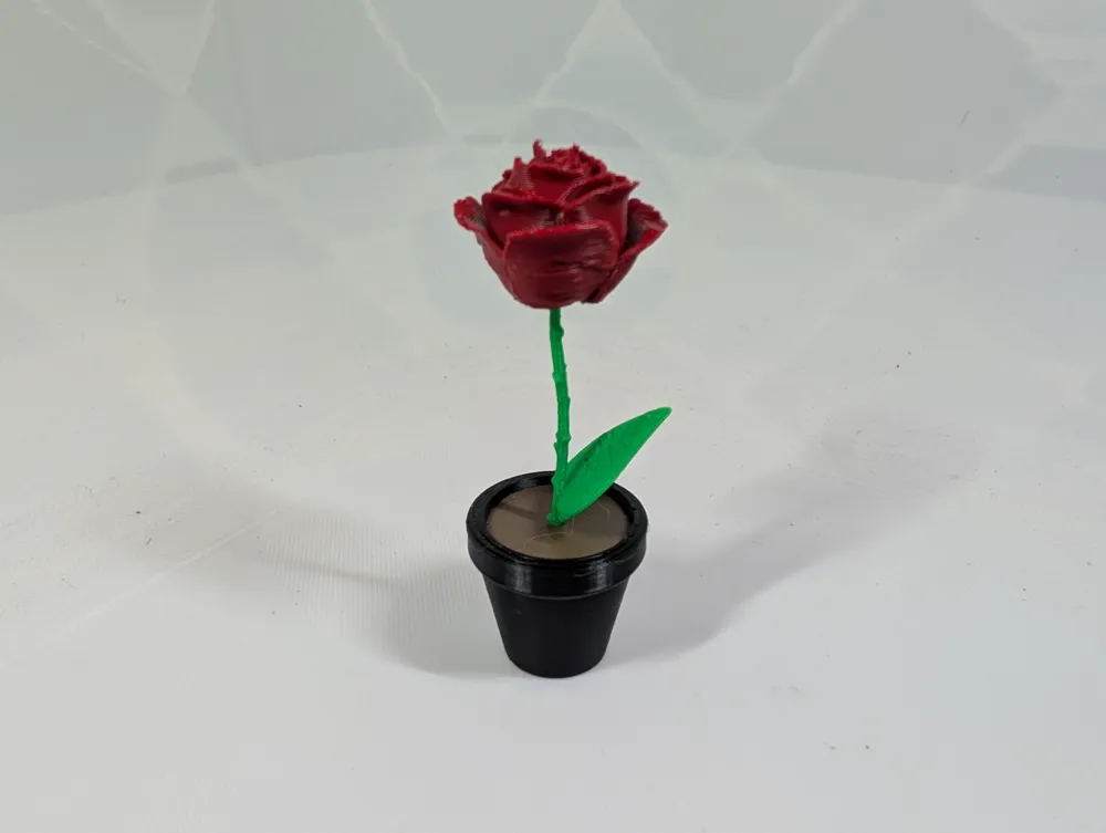 Cute Little Desk Flower (Rose) by sidbarret007 - MakerWorld
