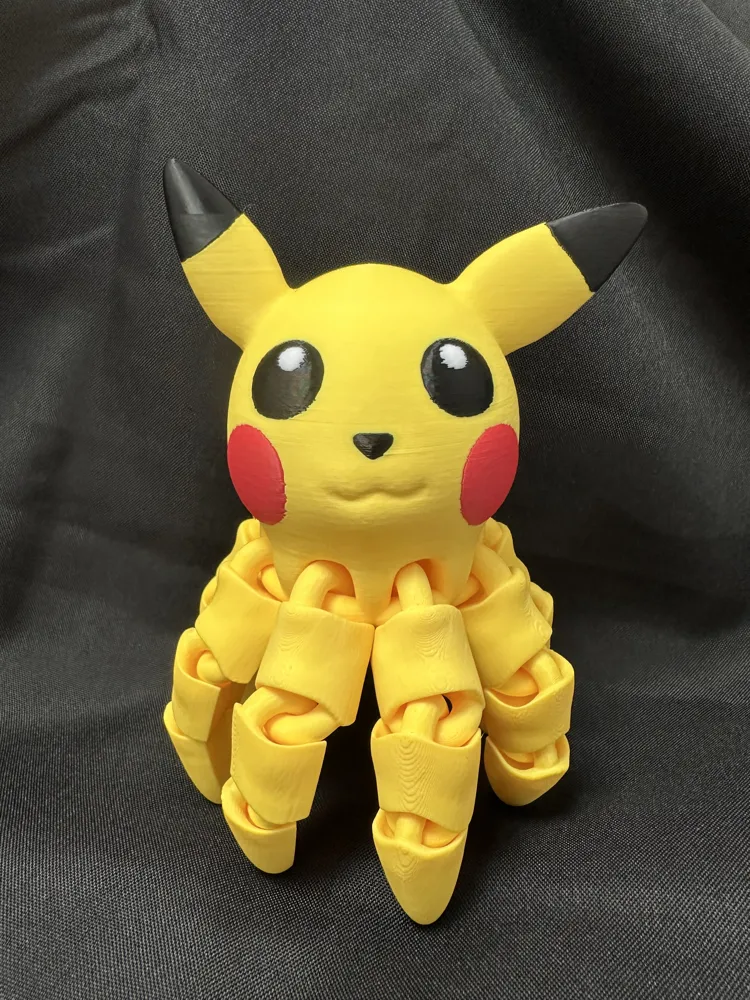 Flexi Pikachu Octopus - Free 3D Print Model - MakerWorld