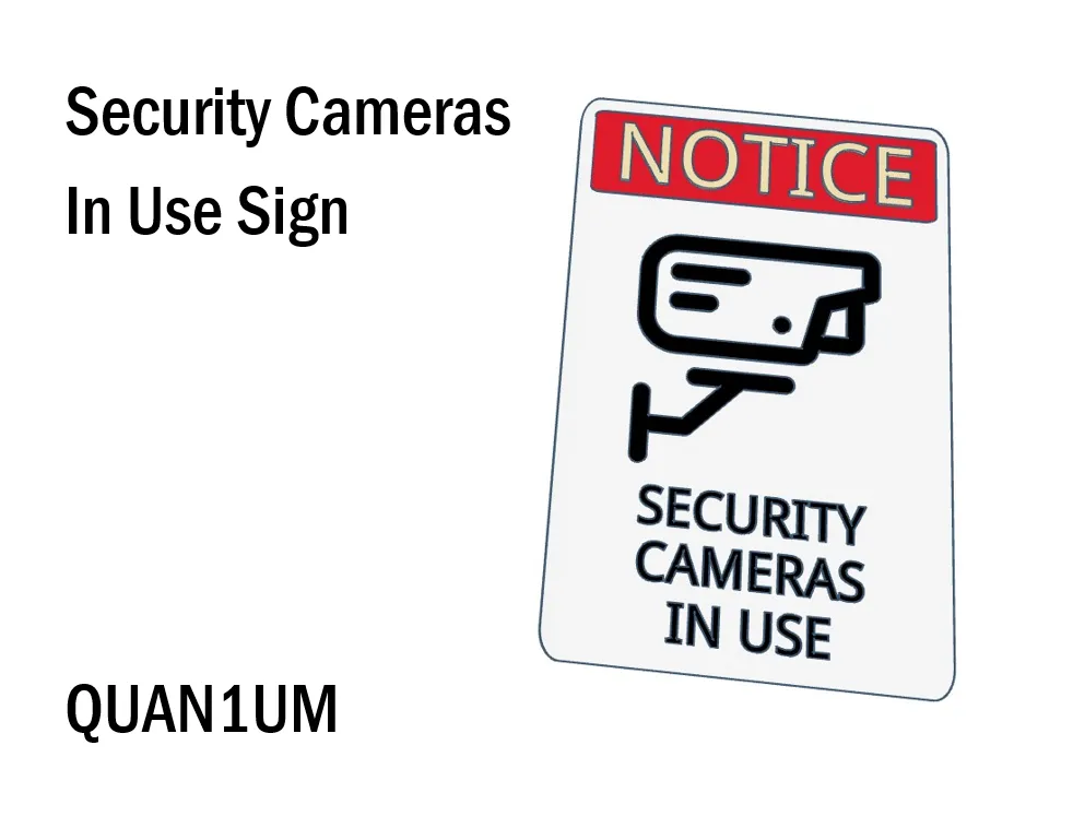 Notice Security Cameras In Use Sign by QUAN1UM - MakerWorld