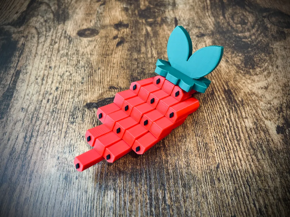 Strawberry Pixel Fidget by Scott Miller MakerWorld: Download Free 3D Models