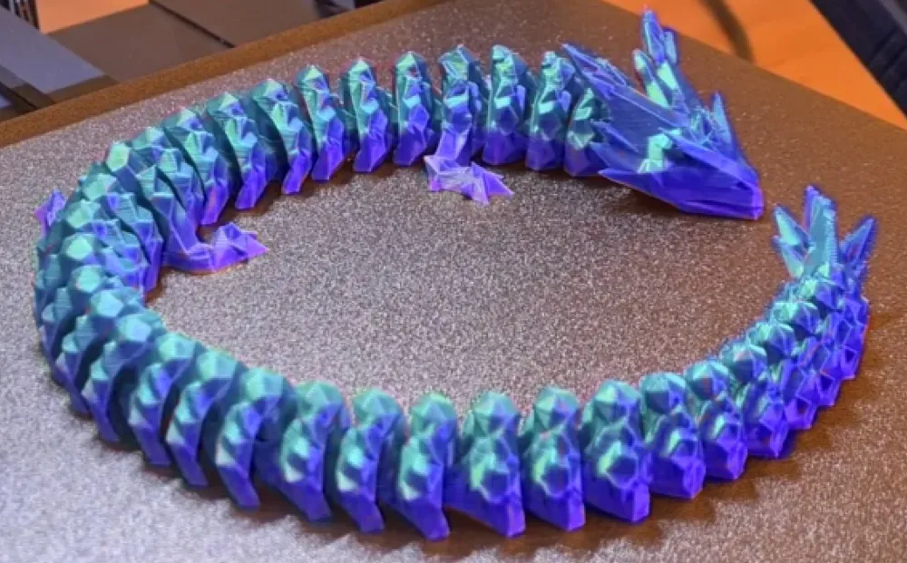 articulated crystal dragon - Free 3D Print Model - MakerWorld