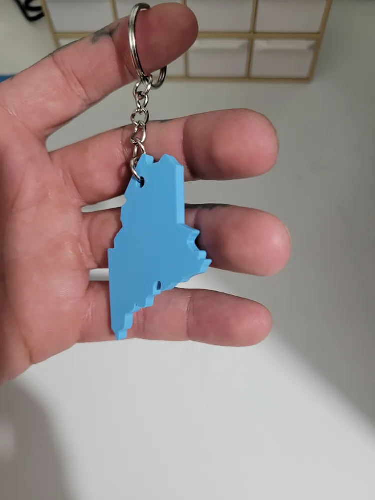 U.S State Maine keychain - Free 3D Print Model - MakerWorld