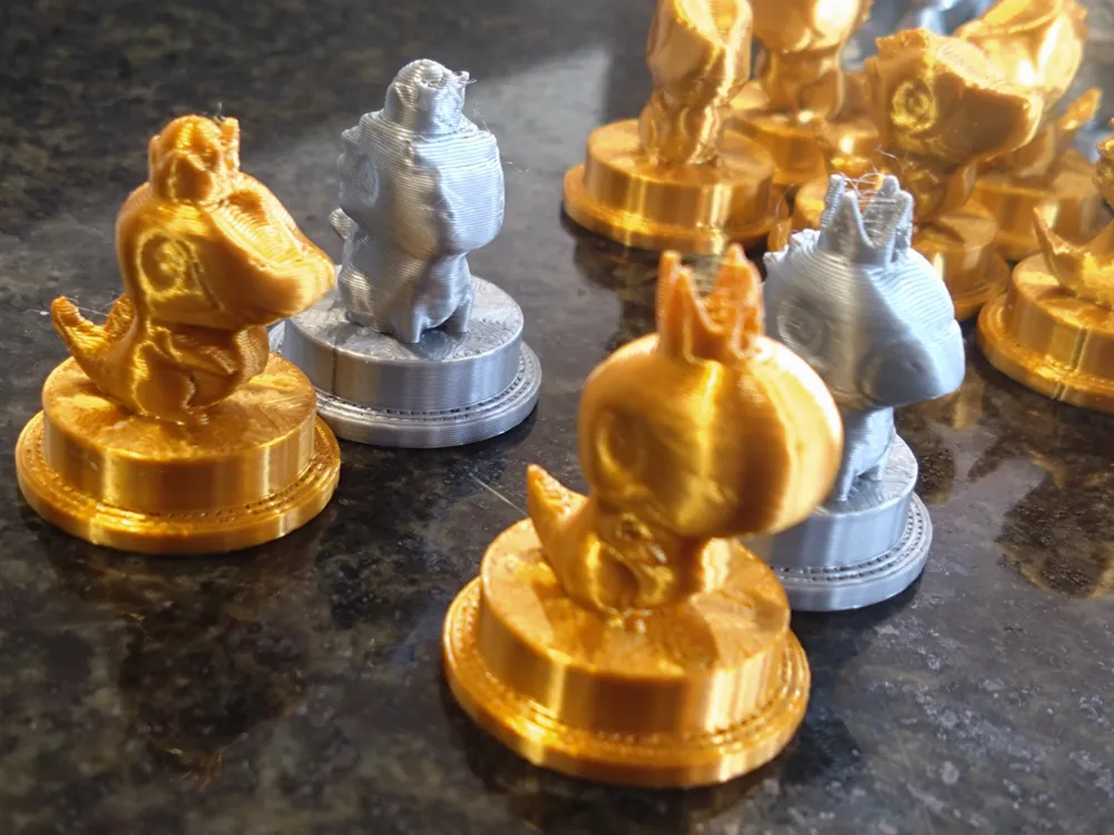 Dinosaur Chess Set by zuperbuuworks - MakerWorld