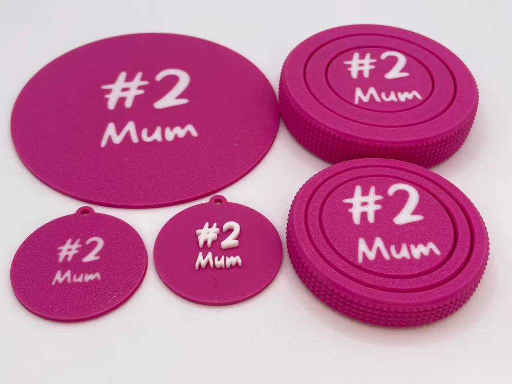 Number 2 Mum Keyring [3D] [UK] by MalcTheOracle - MakerWorld