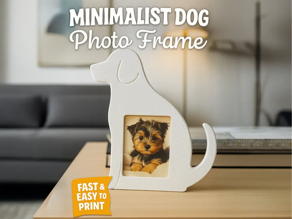 Minimalist Dog Photo Frame – Dual Size by Losco Makes MakerWorld ...
