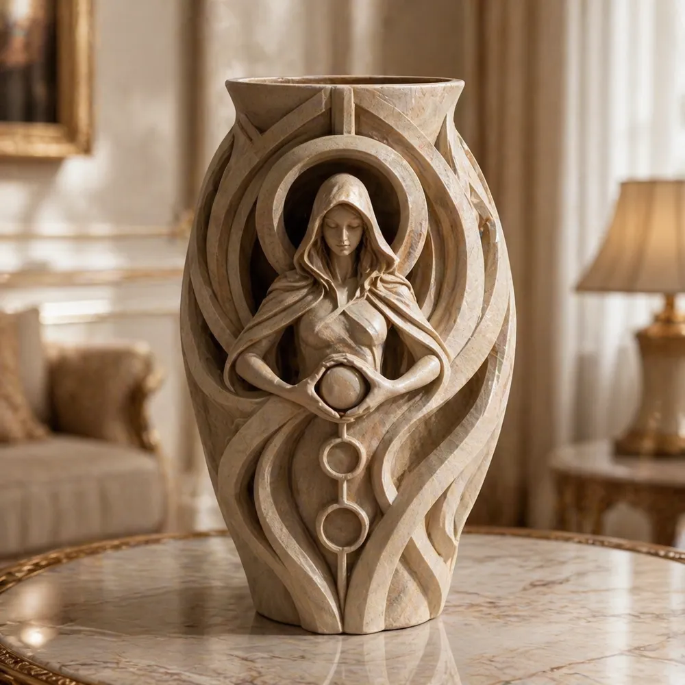 Mystic Oracle Goddess Vase Fantasy Sculpture - Free 3D Print Model ...