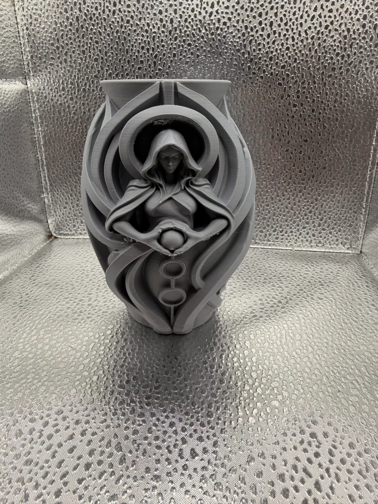 Mystic Oracle Goddess Vase Fantasy Sculpture - Free 3D Print Model ...