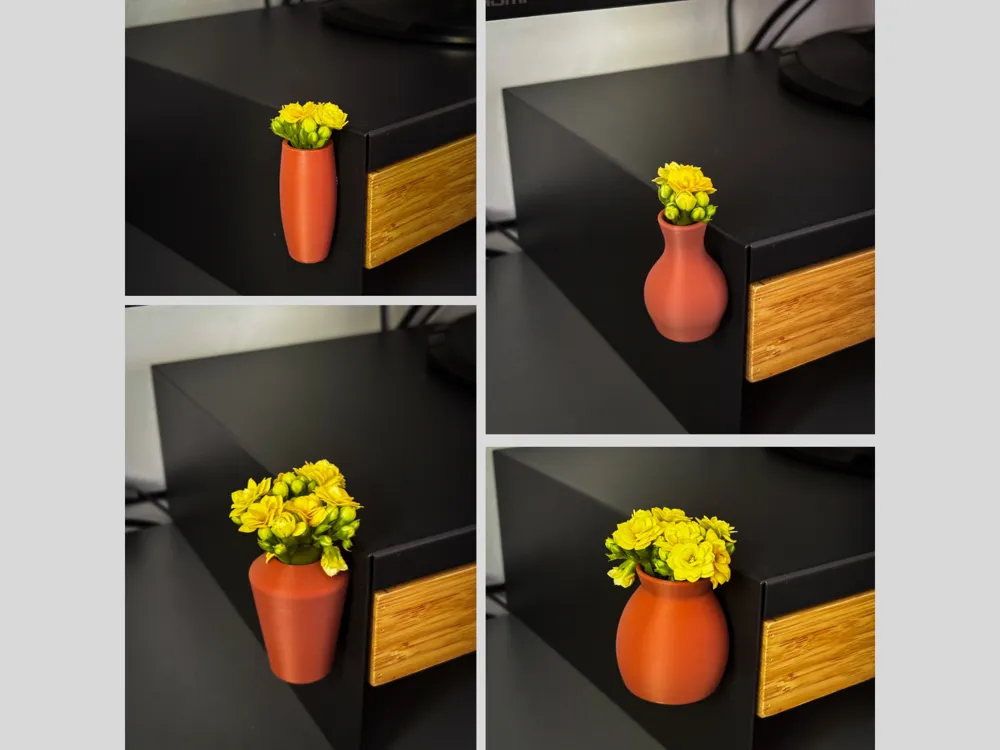 Mini Cute Magnet Vases - Free 3D Print Model - MakerWorld