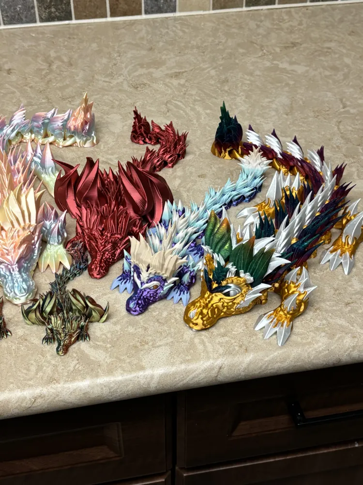 Twisted Crystal Dragon (15g version available) - Free 3D Print Model ...