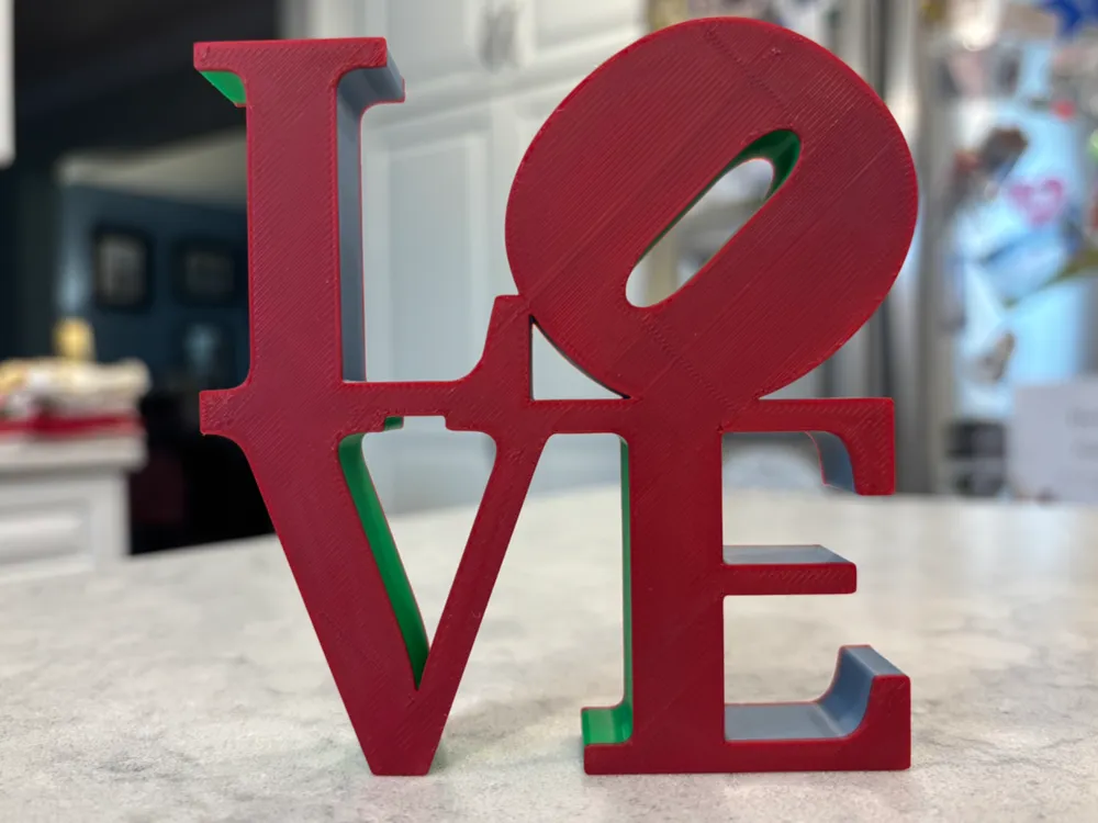 Love Sign Actual Colors - Free 3D Print Model - MakerWorld
