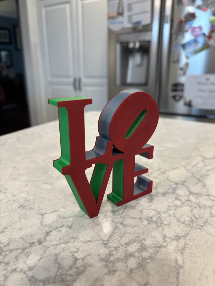 Love Sign Actual Colors - Free 3D Print Model - MakerWorld