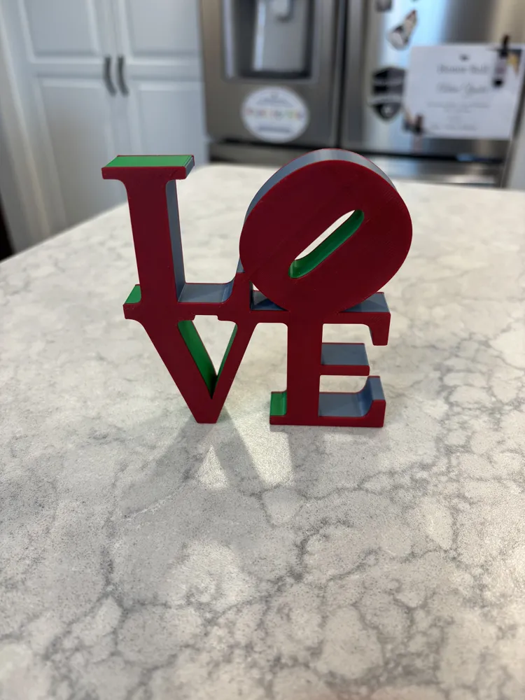Love Sign Actual Colors - Free 3D Print Model - MakerWorld