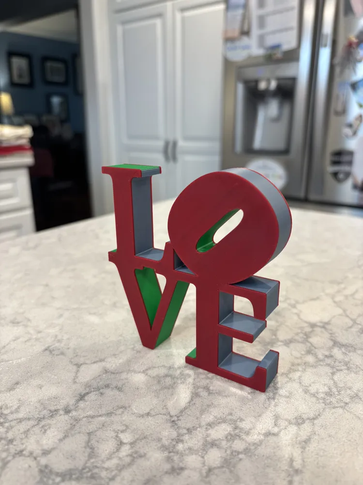 Love Sign Actual Colors - Free 3D Print Model - MakerWorld