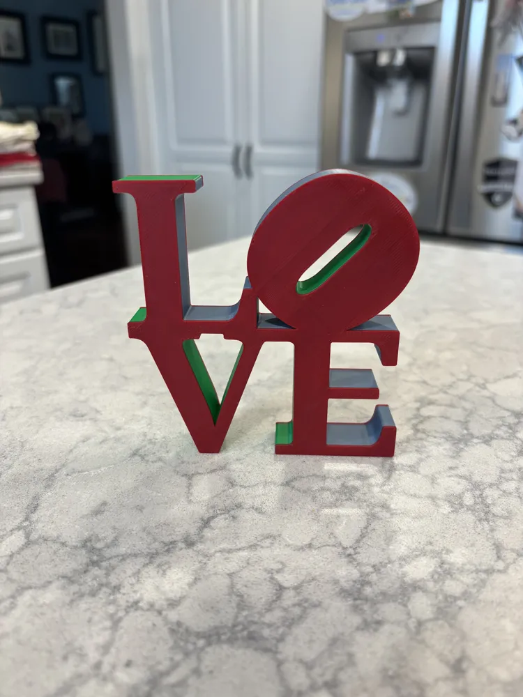 Love Sign Actual Colors - Free 3D Print Model - MakerWorld