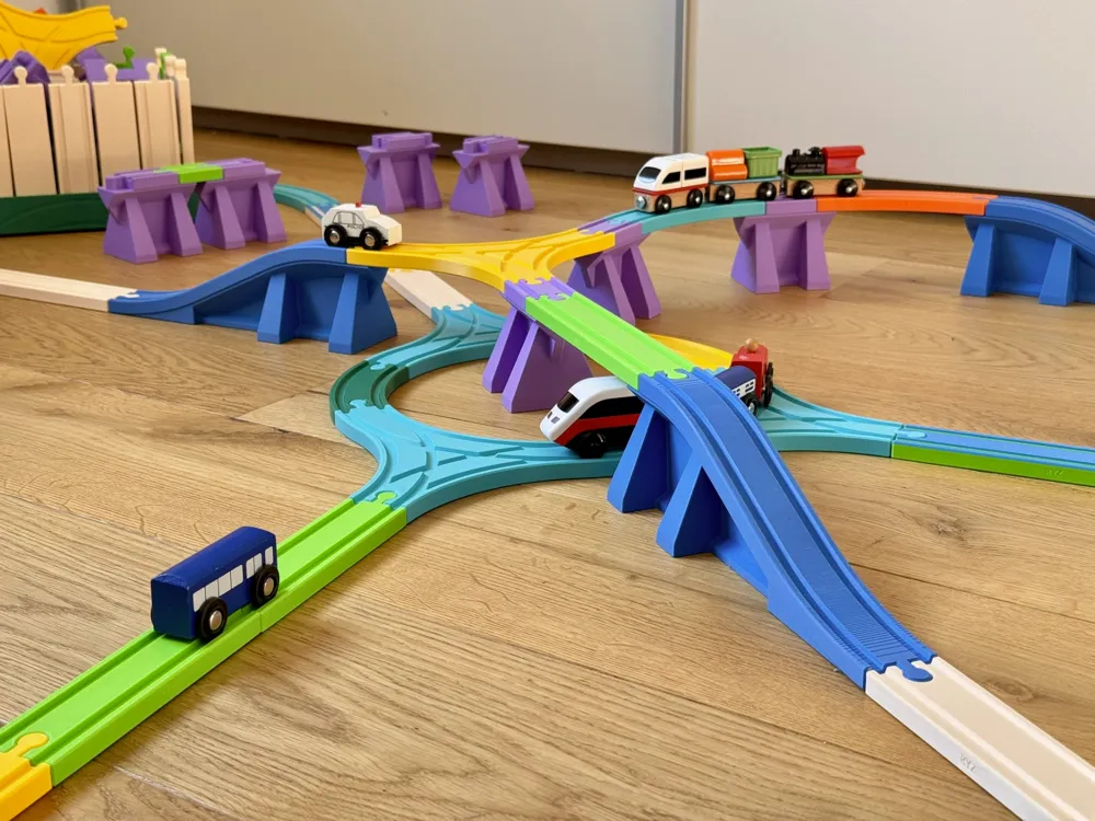 Ramps and Piers for Bridges - KYZ Train Tracks by KYZ Design MakerWorld ...
