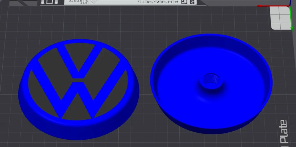 suspension cover golf mk2 VW logo by o.vavra - MakerWorld