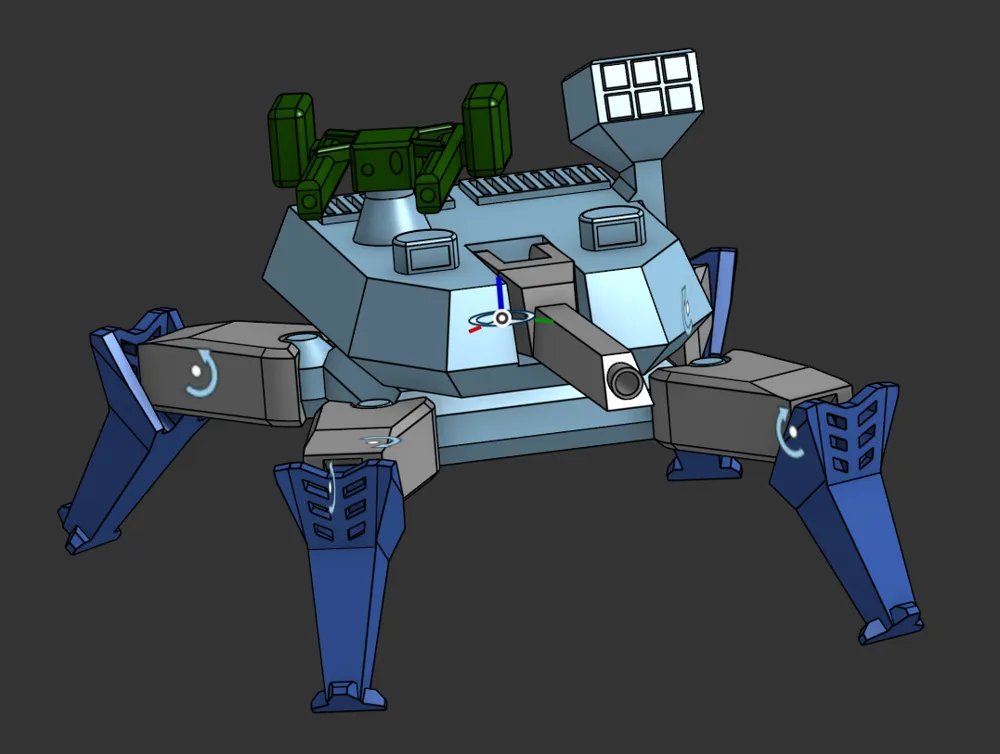 Walking Tank Mech - Free 3D Print Model - MakerWorld