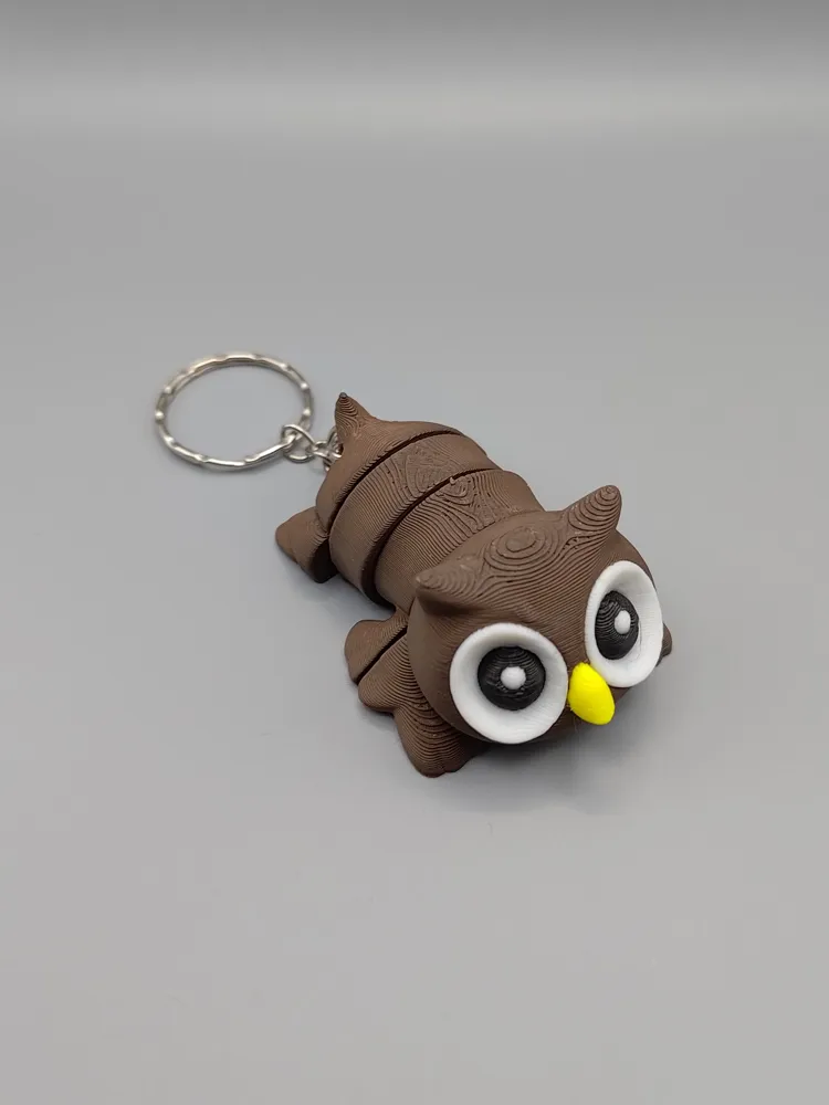 Cute flexi Owl keychain and minis by Hiki3D MakerWorld: Download Free ...