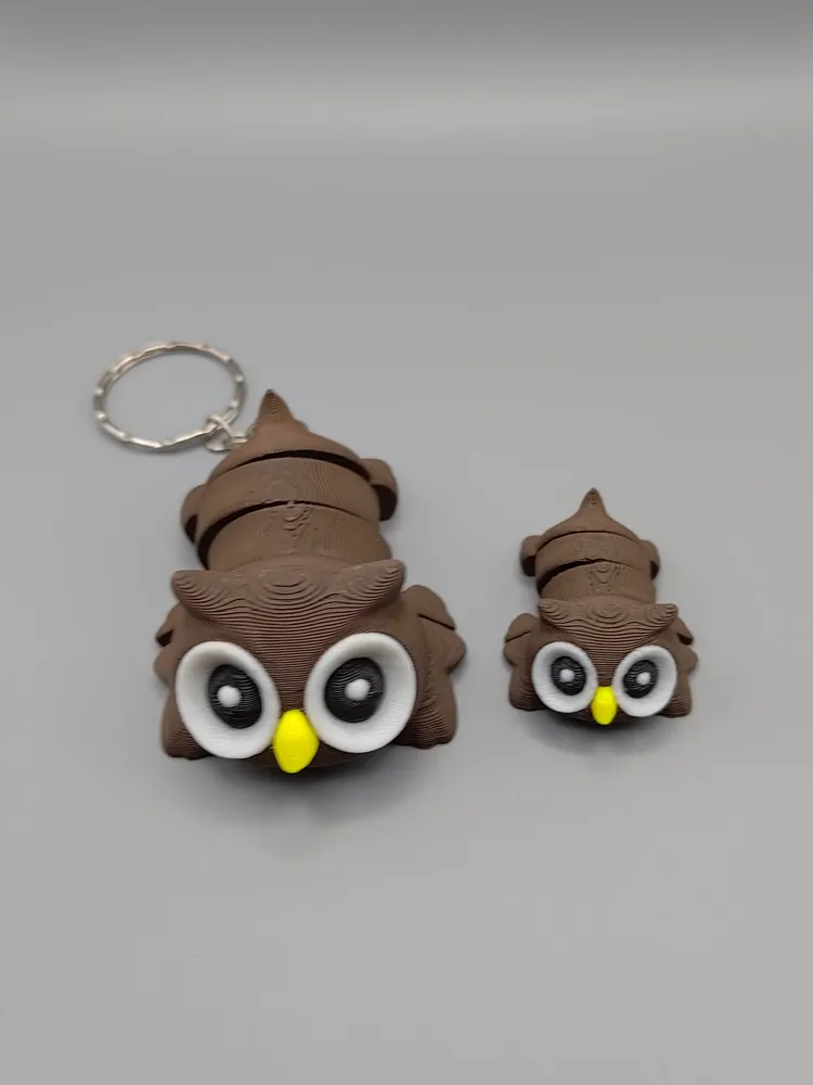 Cute flexi Owl keychain and minis by Hiki3D MakerWorld: Download Free ...