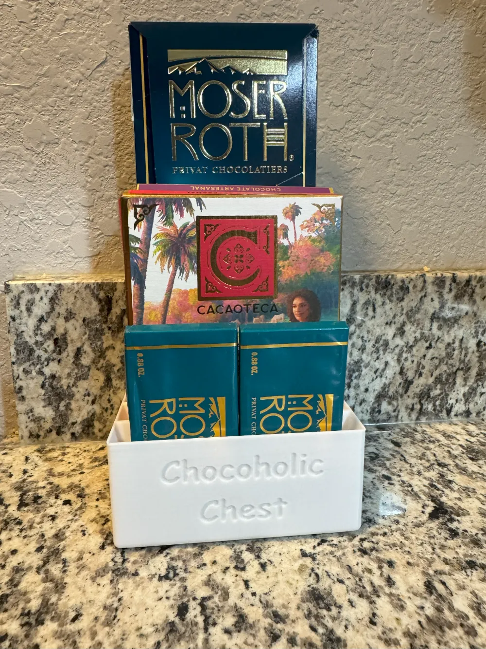 Chocoholic Chest Chocolate Display by ExiledToGames - MakerWorld