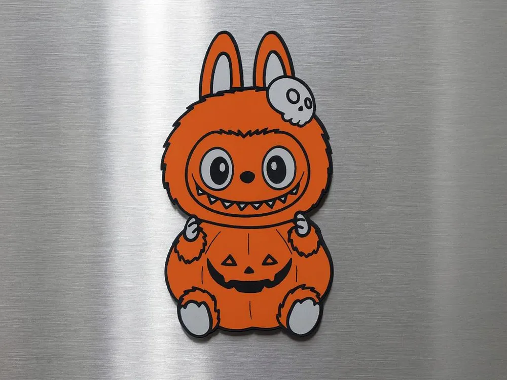 LA BUBU halloween fridge magnet labub doll by faffi MakerWorld ...