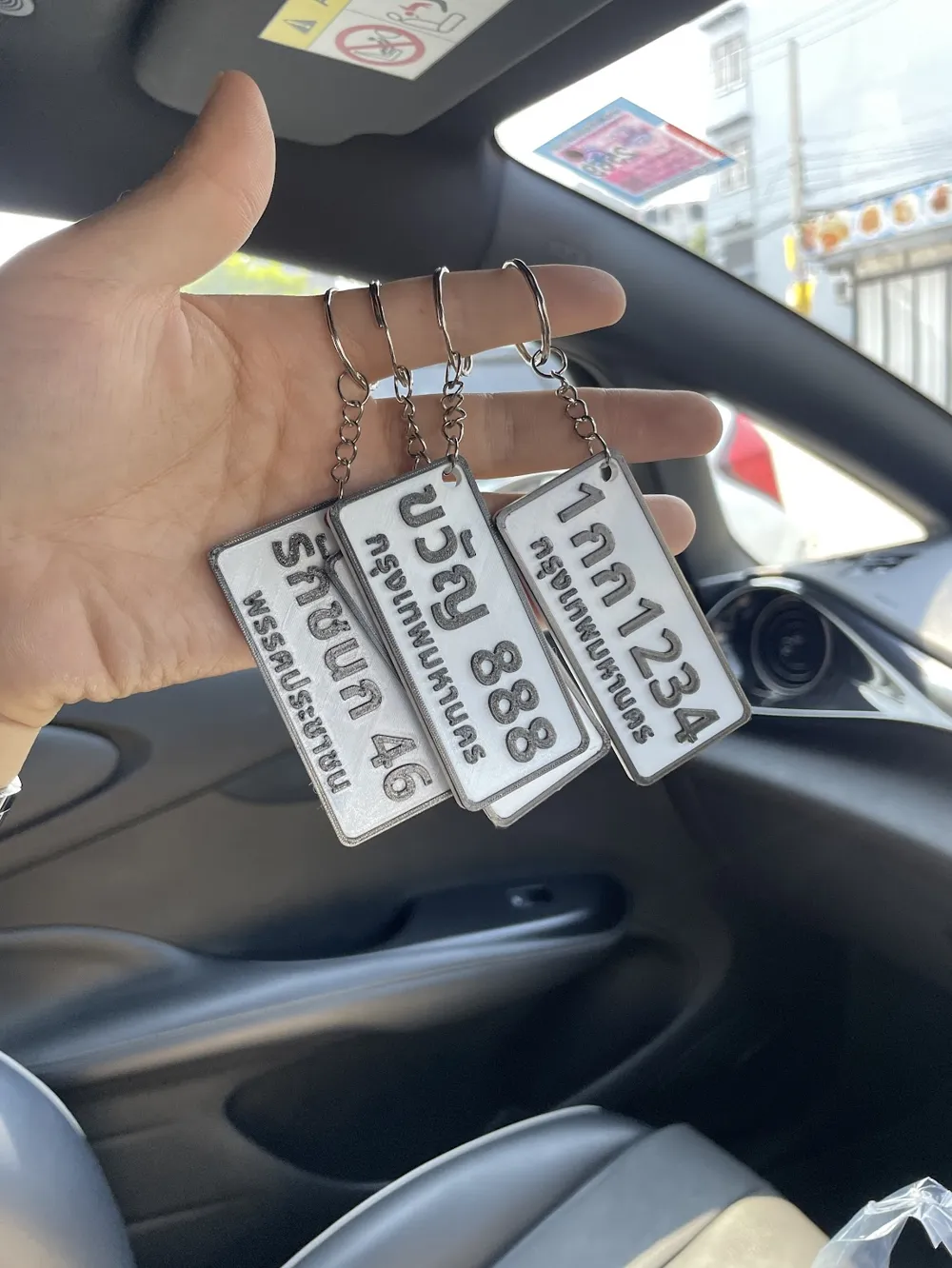 Customizable Thai License Plate Keychain ทะเบียนรถ - Free 3D Print ...