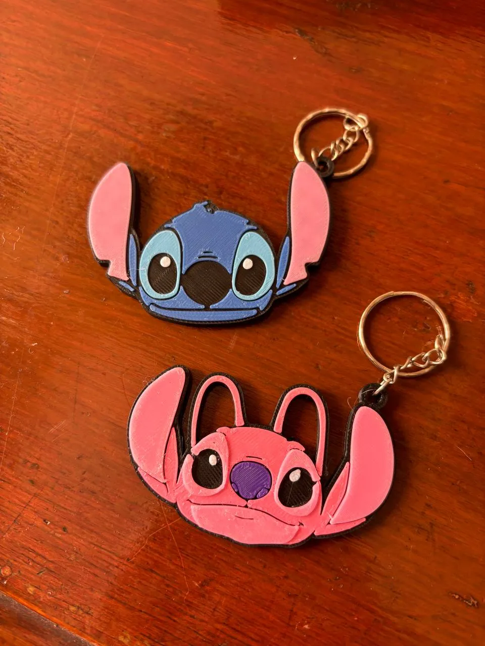 Stitch / Angel keychain by MaLo3d MakerWorld: Download Free 3D Models