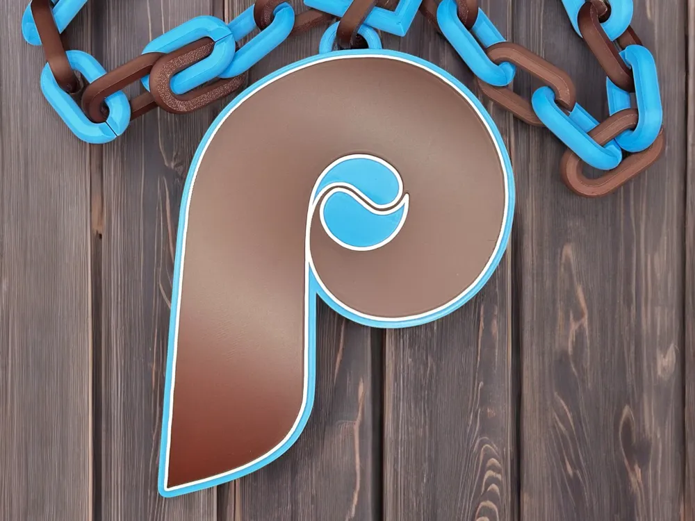 Phillies Oversized Retro Logo Chain by MaverickC2 MakerWorld: Download ...