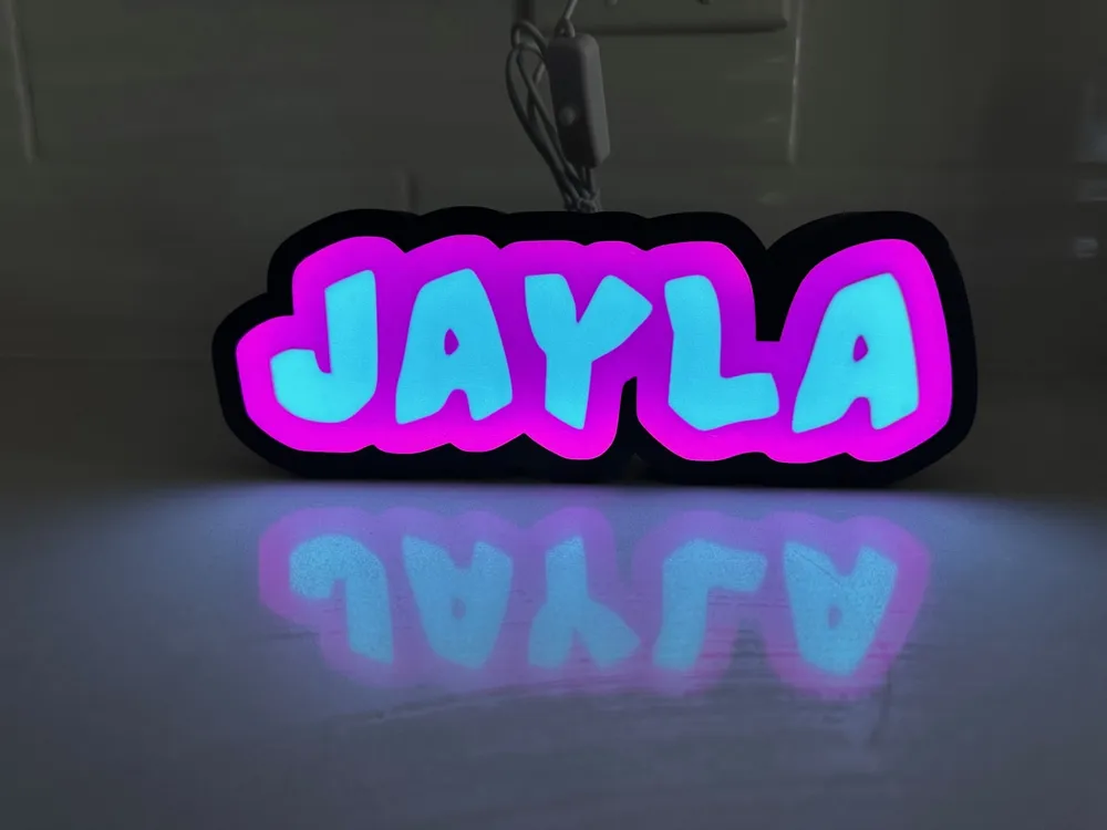 Jayla Name Light Box by DylansLightBoxes - MakerWorld