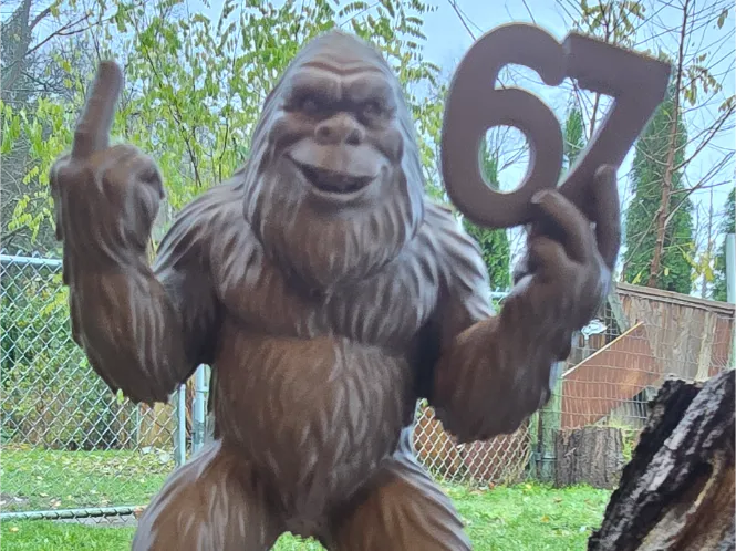 67 Sasquatch with middle finger - Free 3D Print Model - MakerWorld