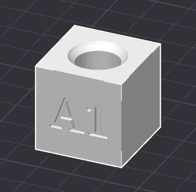 Origanal A1 Calibration Cube Text Inside Hole 1" Cube With Instructions ...