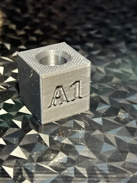 Origanal A1 Calibration Cube Text Inside Hole 1" Cube With Instructions ...
