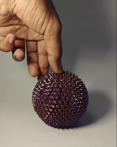 Spiky Sensory Trigger Twisty Spiral Fidget Sphere - Free 3D Print Model ...