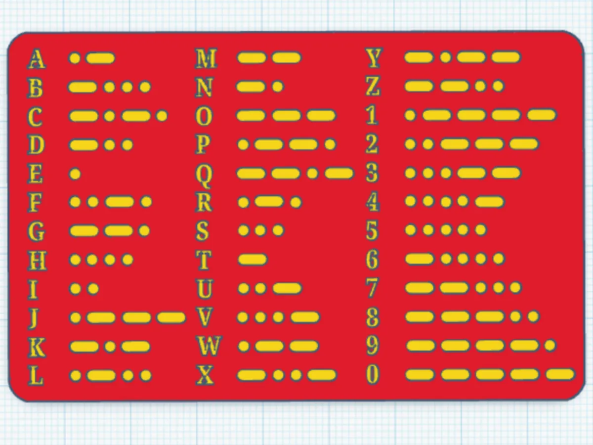 Wallet-sized Morse Code Card - Free 3D Print Model - MakerWorld